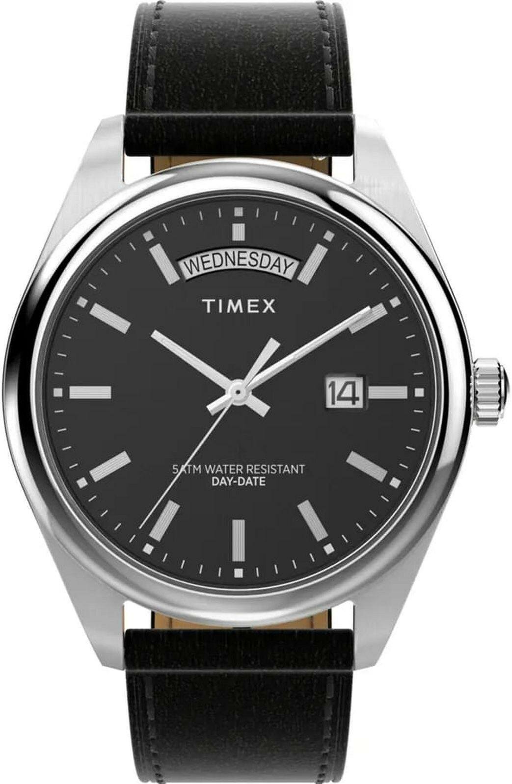 Наручные часы TIMEX, серебряный, черный — фото 1