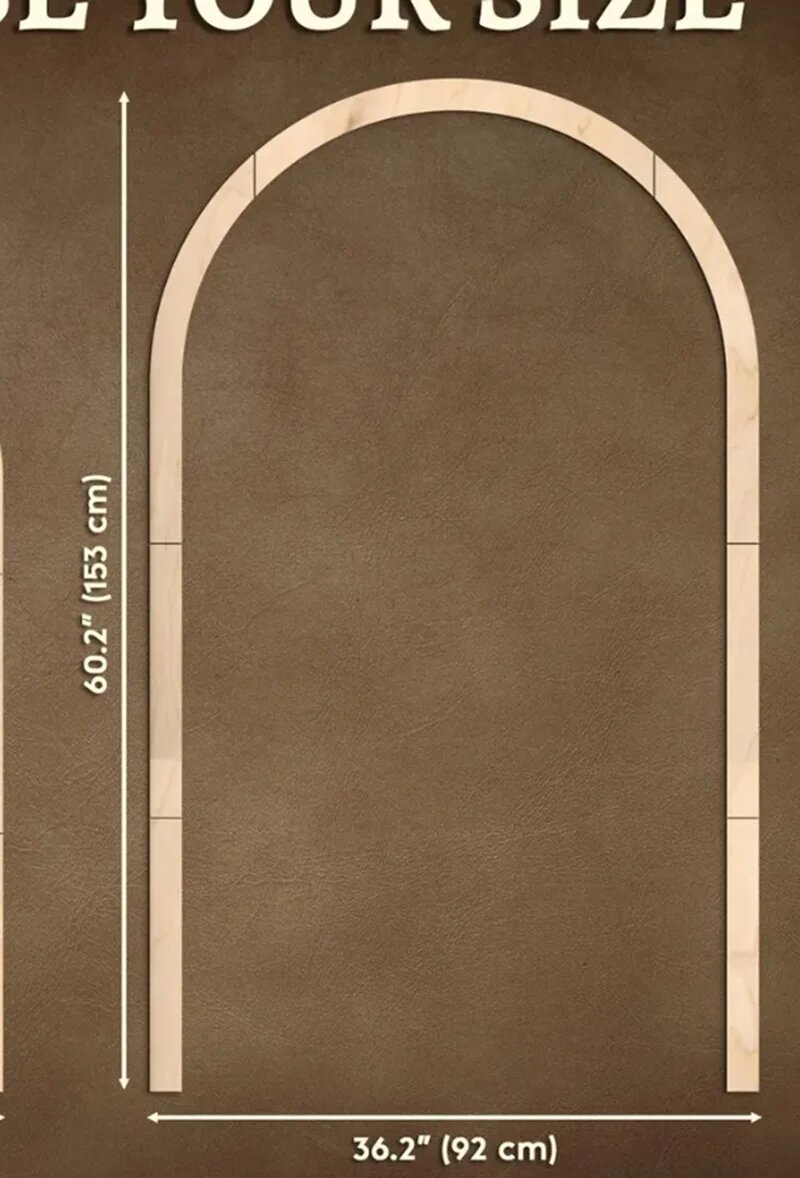 Деревянная арка для стены 90x150 см