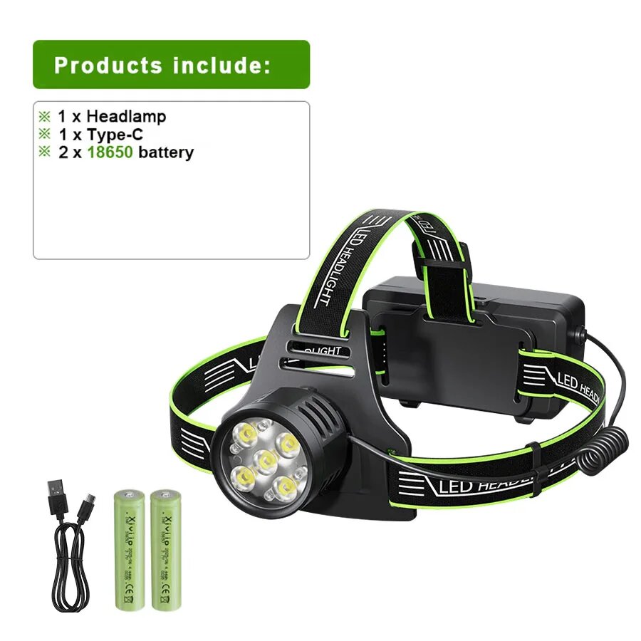 Налобный фонарь LED Rechargeable 18650