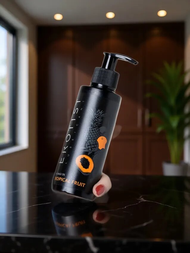 Съедобное Массажное масло Toy Joy с ароматом тропических фруктов - 150 мл.