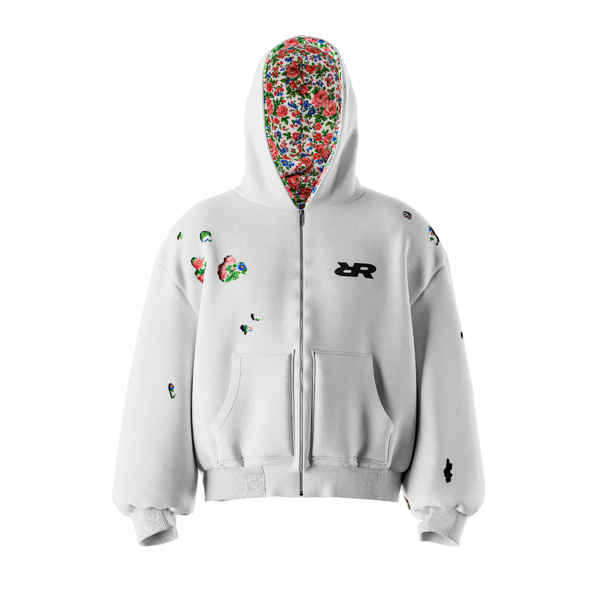Худи Ravir "RVR" White&Red