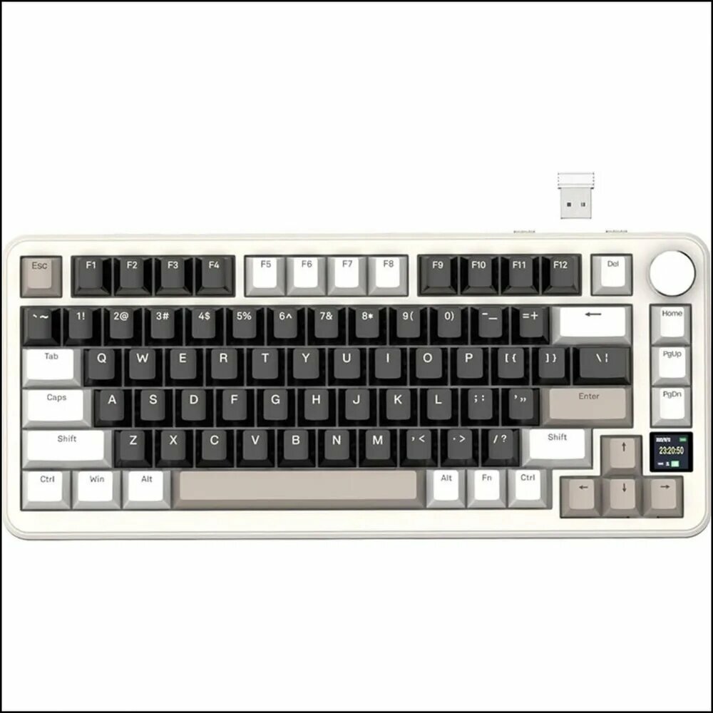 Комплект игровая клавиатура и мышь беспроводная ATTACK SHARK X85 PRO, Английская раскладка, кремовый