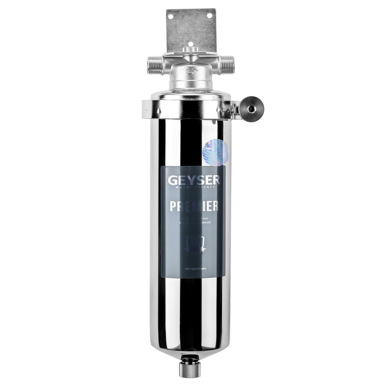 Магистральный фильтр металлический корпус фильтра Гейзер-Премьер 10SL 1/2"