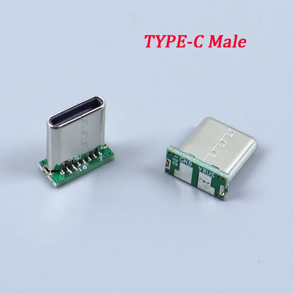 USB Type-C Male адаптер, 6 пинов, 2P