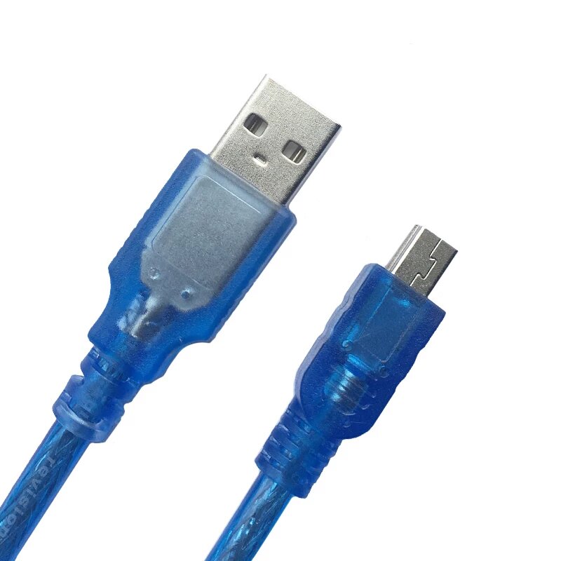 USB T-Тип Зарядный Кабель для YYL Массажера Глаз WY328 - 1м Прозрачный Синий Совместим с Моделями 2/3 Поколения