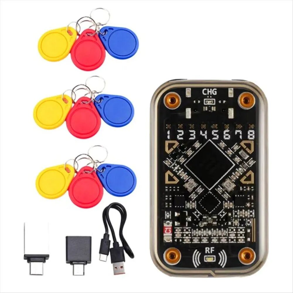 (Q P J B) Ultra RFID Смарт-Считыватель Чипов+9XUID Брелок Бесконтактный