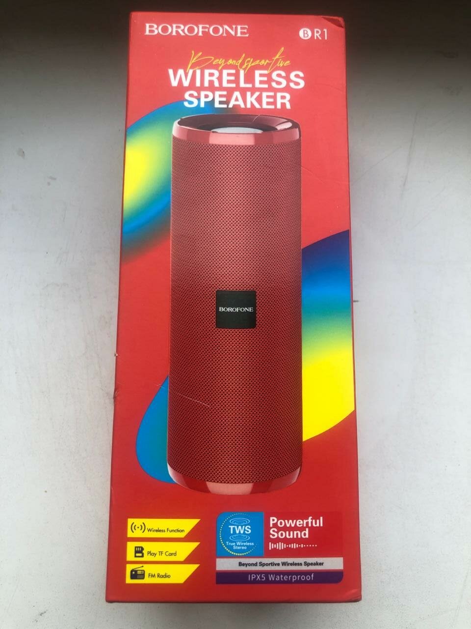 Беспроводная bluetooth-колонка Borofone BR1 Beyond. Цвет Красный