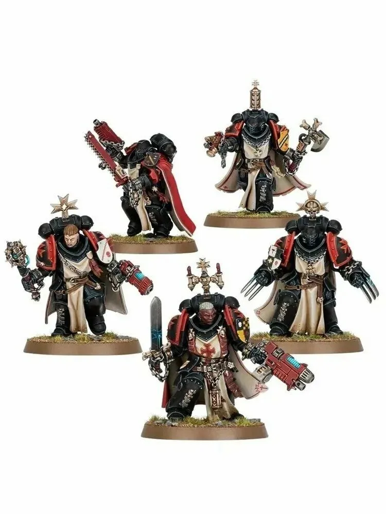 Black Templars Sword Brethren 5шт Warhammer 40000 / Миниатюры черных храмовников вархаммер 40к