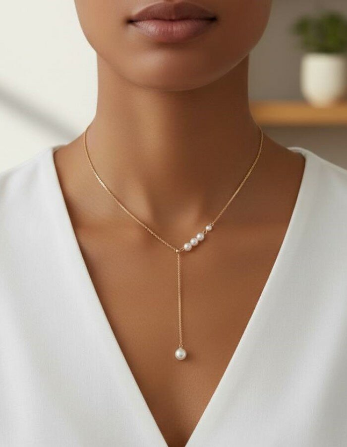 Чокер, жемчуг имитация