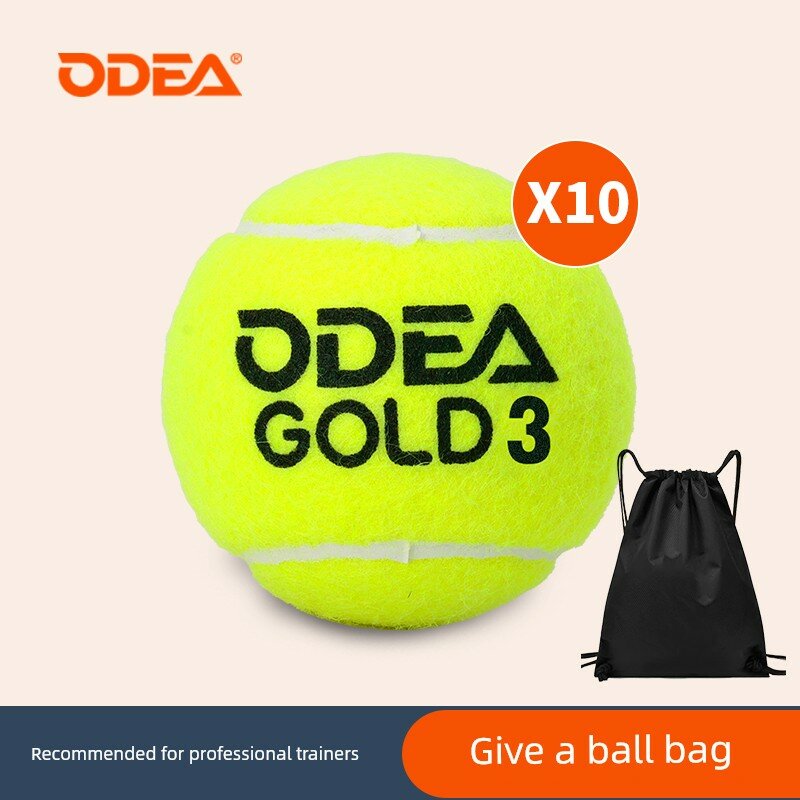 ODEA GOLD Теннисные мячи 10 шт. с мячевой сумкой для неформальных игр