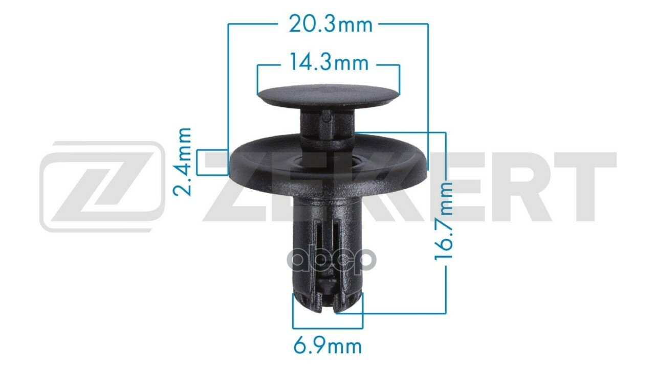 Клипса крепёжная Toyota (миним. кол-во заказа 10 шт) Zekkert арт. be-3745