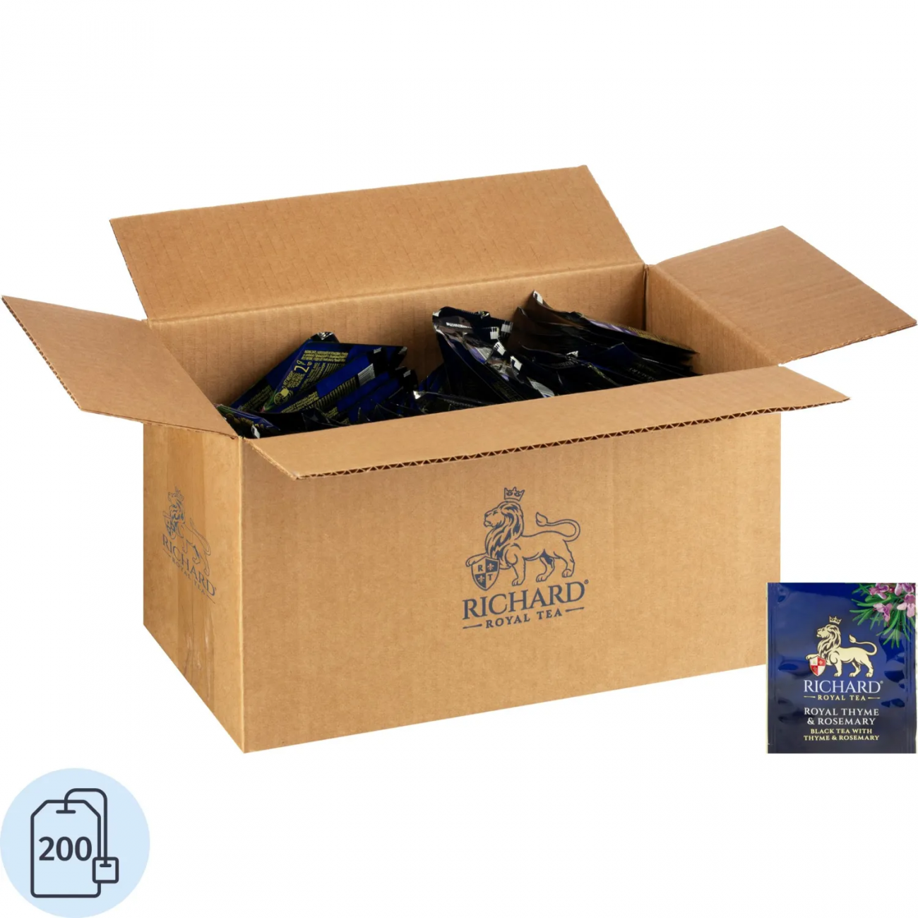Чай Richard Royal Thyme & Rosemary чёрный аромат 200сашет/уп, гофро 2336737 102633