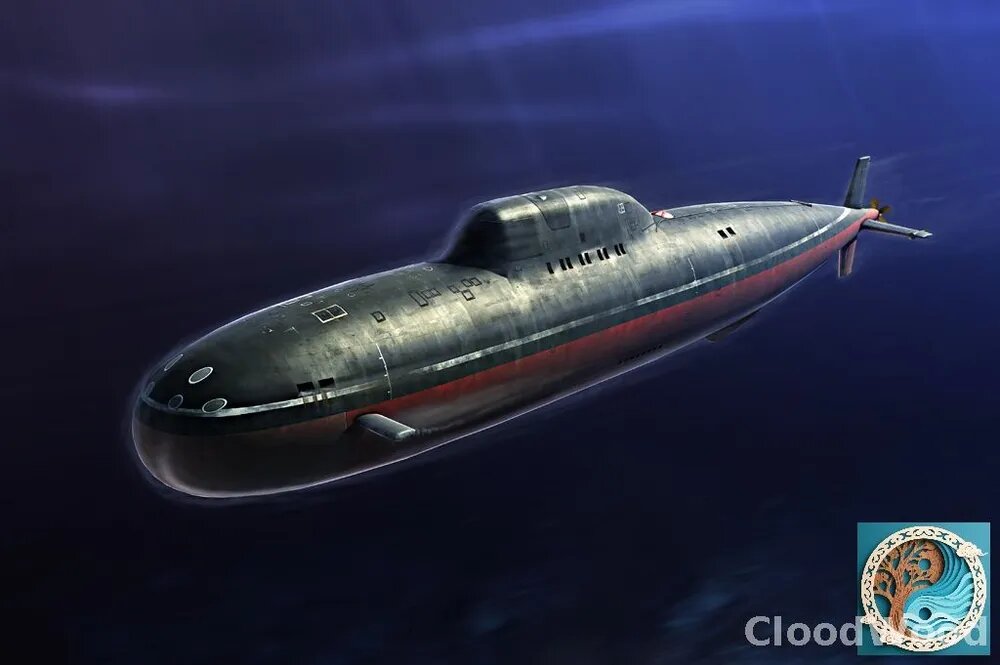 Hobbyboss 83528 1:350 Атомная подводная лодка ВМФ России класса "Альфа" Сборная модель судна
