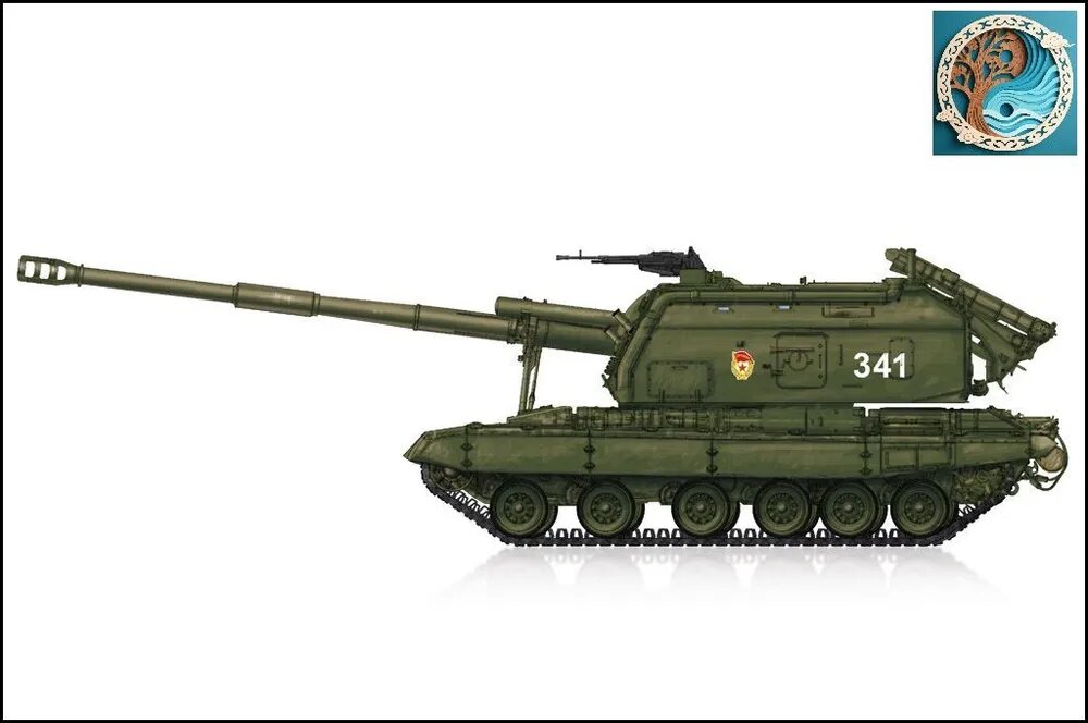 Hobbyboss 82927 1:72 Самоходная гаубица 2С19-М1 Сборная модель танка
