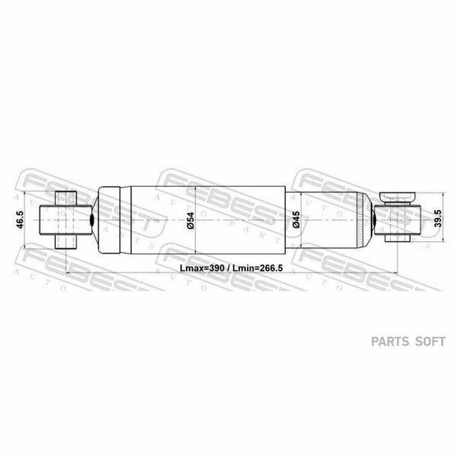 FEBEST 12110024R FEBEST 12110-024R амортизатор задний GAS.TWIN TUBE KIA, HYUNDAI 12110-024R