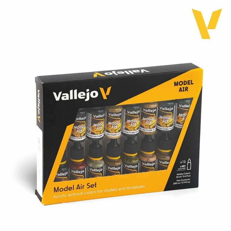 Набор красок Vallejo Model Air Set: German WWII Europe & Africa (16) - обновленная формула 2025