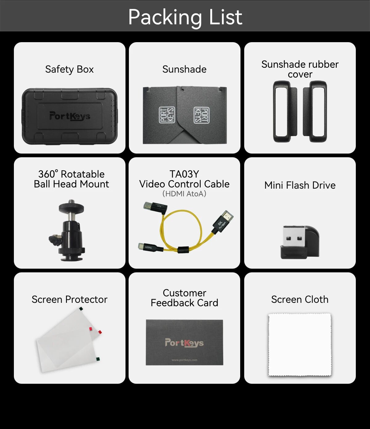 Монитор Portkeys LH7C 7 дюймов для камеры заднего вида с английским интерфейсом, управление одним проводом, точное отслеживание фокуса, точная экспозиция, 2026