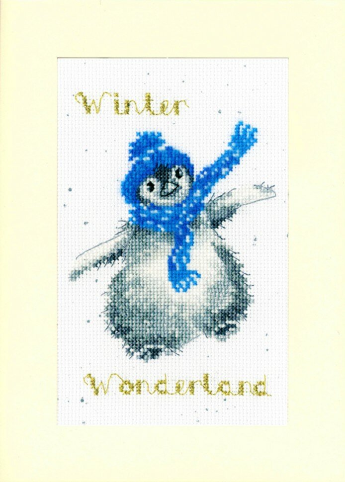 Набор для вышивания Bothy Threads #XMAS55 Открытка "Winter Wonderland" (Зимняя страна чудес), Счетный крест, 10 х 16 см