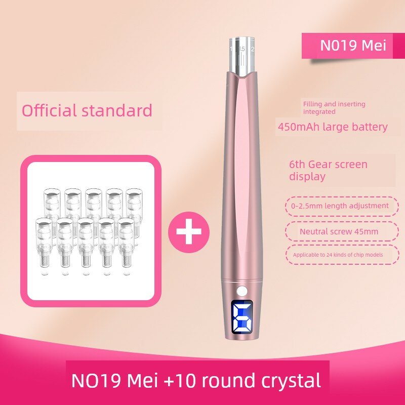 Наноэлектрический микронидлинг-аппарат для инфузии воды в кожу лица, мезотерапии, микрокристаллический стилус MTS для