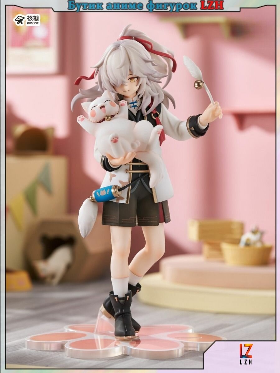 Аниме фигурки RIBOSE RISE UP+ Honkai: Star Rail Цзин Юань модель (Jing Yuan ) игрового персонажа в Little Cat Series 20cm (LZH)