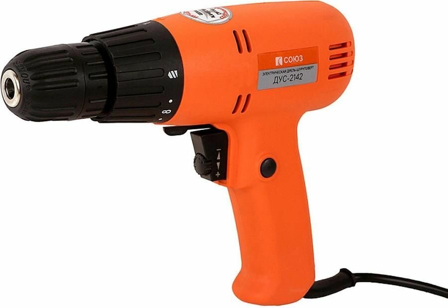 Дрель-шуруповерт СОЮЗ 450 Вт, патрон: быстрозажимной (ДУС-2142)
