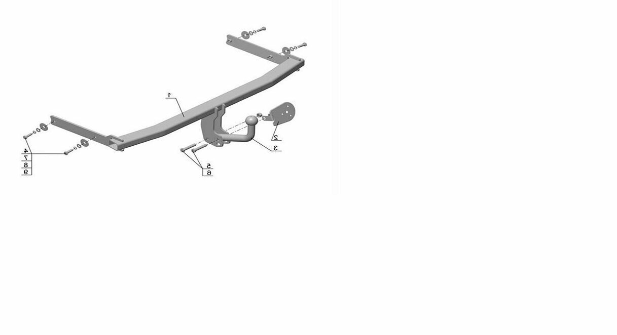 Фаркоп для Volkswagen Golf V хэтчбек 2003-2008гг. (без электрики) (паспорт и сертификат) AvtoS. VW25