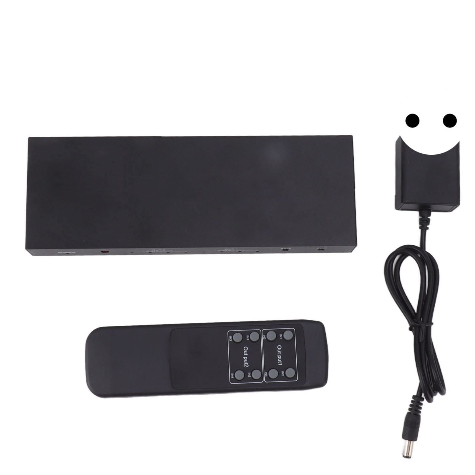 Матричный коммутатор 4x2 HD, алюминиевый сплав, портативный переключатель аудиовыхода для домашнего кинотеатра, 100‑240В, EU