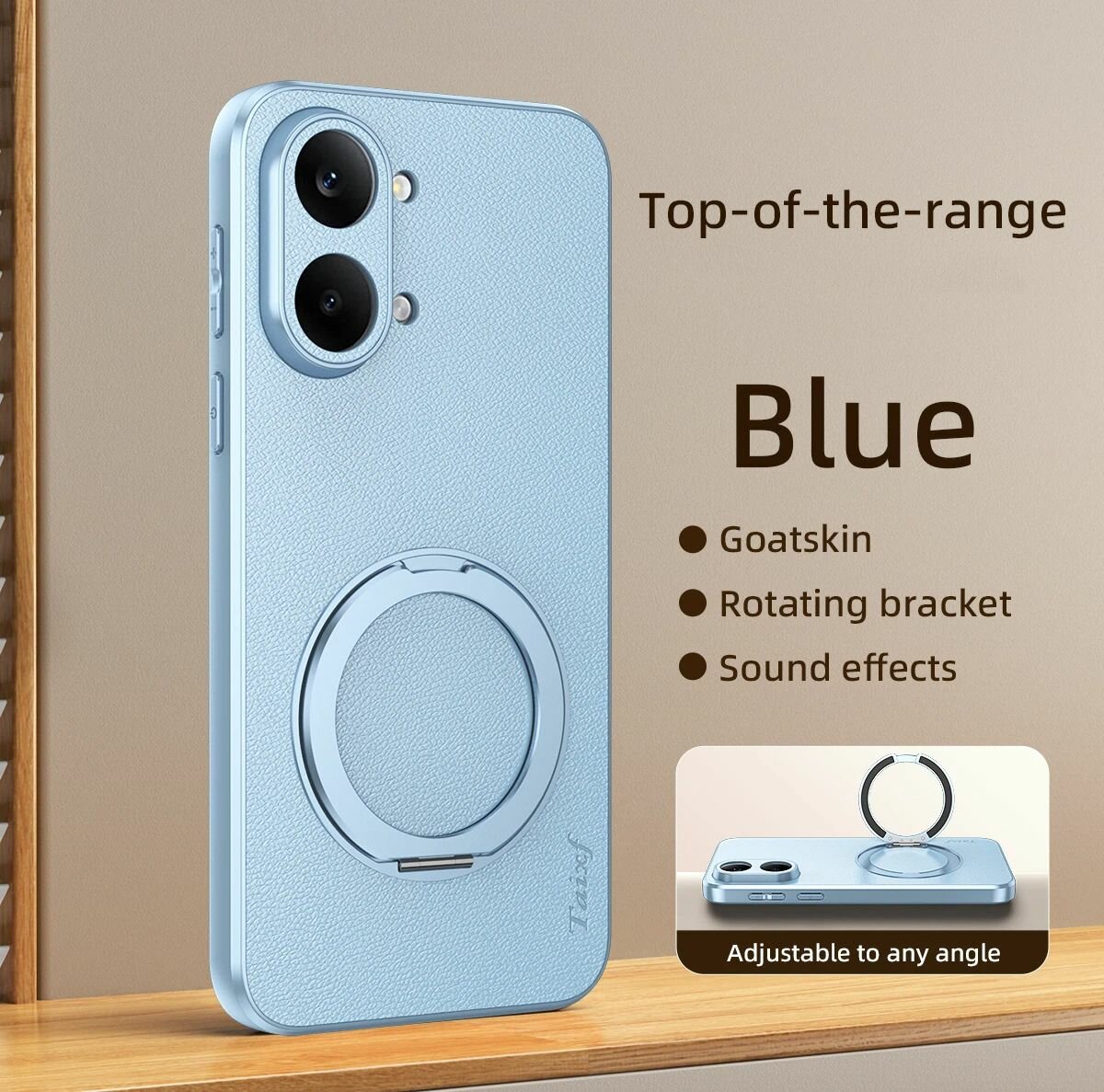 Чехол для Poco X8 Pro Max / Поко X8 Про макс смартфона из премиальной кожзама с магнитным вращающимся держателем 360 и противоударной защитой