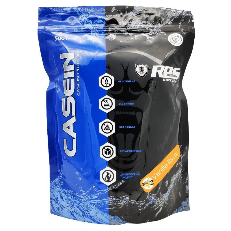 Мицеллярный казеин RPS Nutrition Casein Protein - 500 г, ваниль