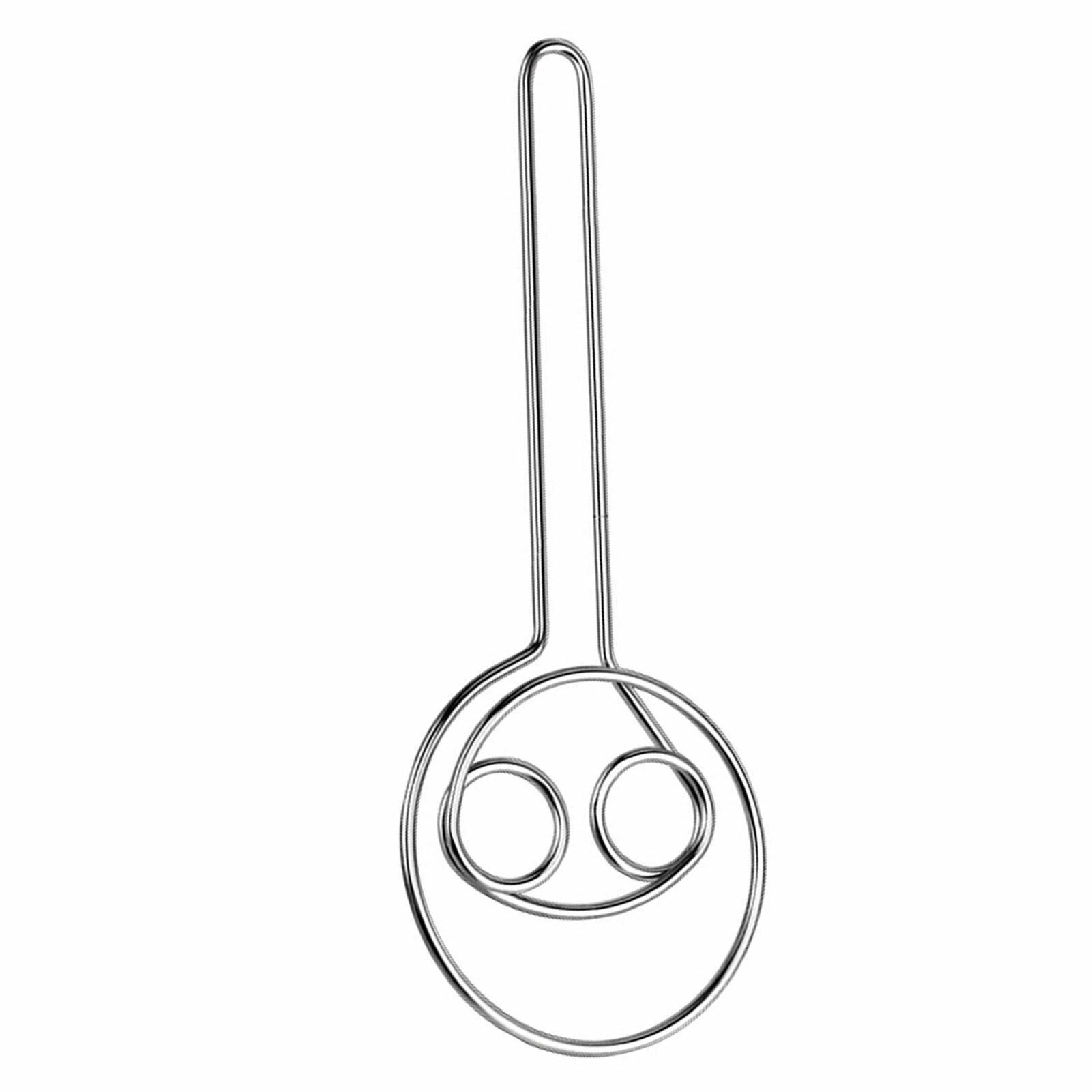 Стальной взбиватель для теста, яиц и муки, двойная спираль, удобная ручка