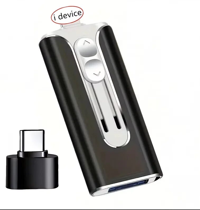 USB-флеш-накопитель 512 ГБ, 256 ГБ, 2 ТБ, 1 ТБ, флешка для iPhone/ipad/IOS/Otg, 512 ГБ, черный