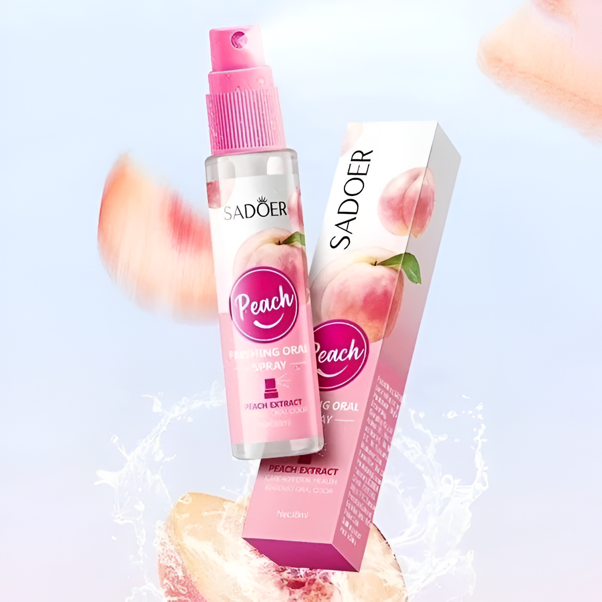 SADOER. Спрей-освежитель для полости рта с ароматом персика, 18мл.