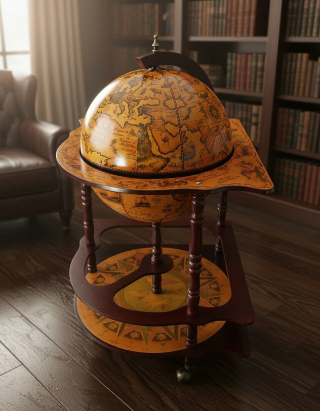 Глобус-бар напольный Карфаген