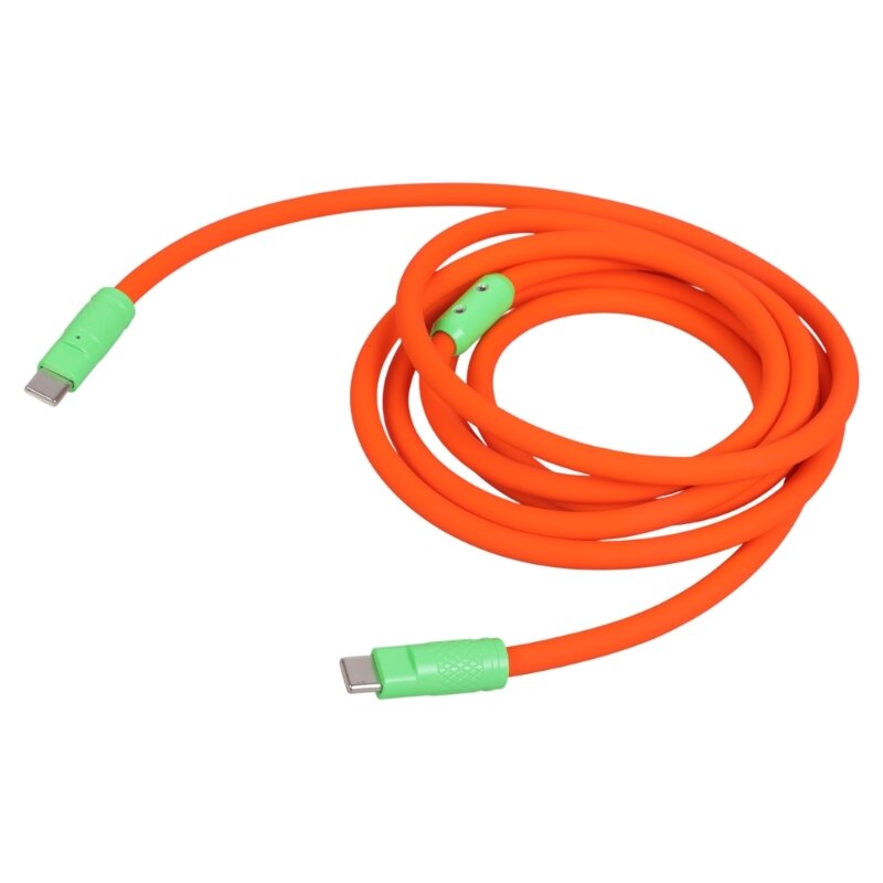 Кабель USB-C для зарядки 100W, быстрая зарядка и передача данных, силиконовый телефона планшета