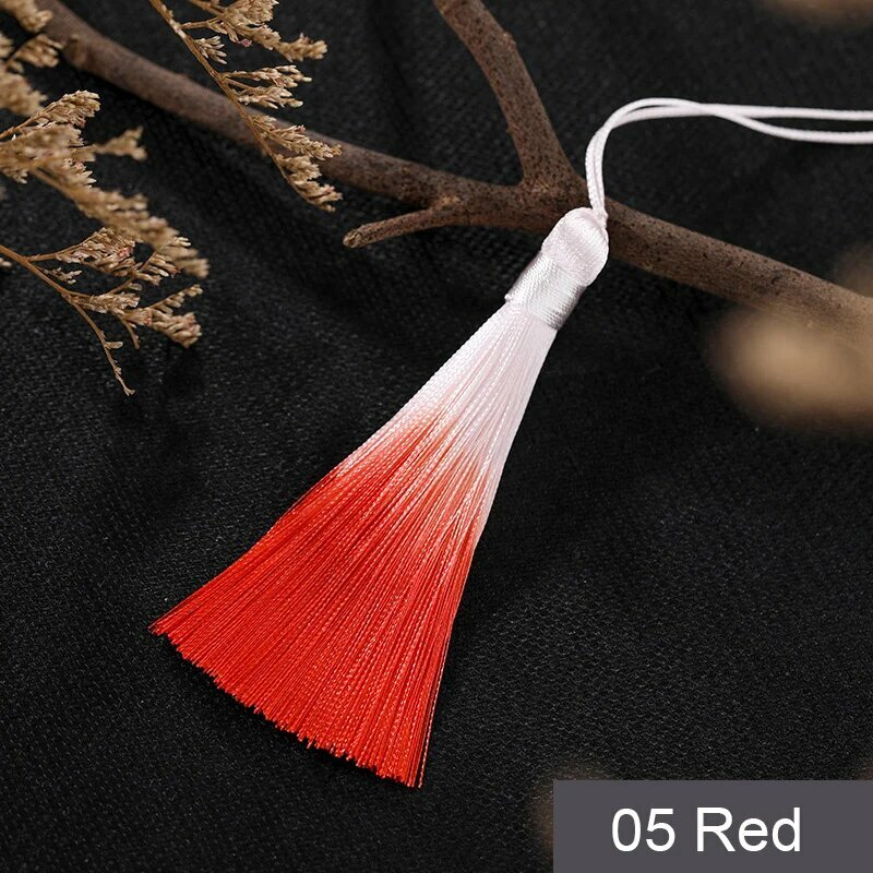 Градиентные кисточки из полиэстера 8 см, 2/5/10 шт Красный, 5Pcs, 05 Red