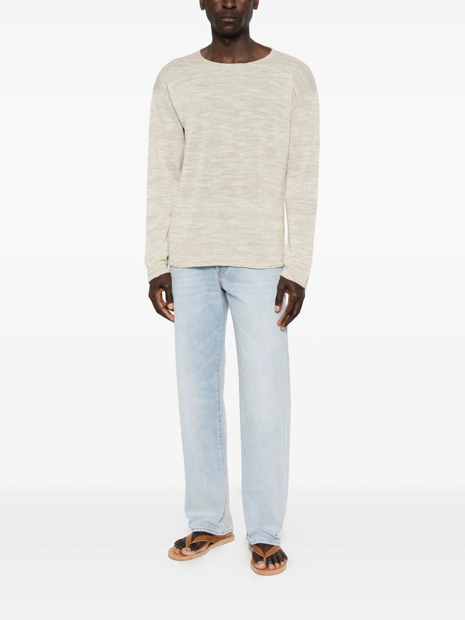 Свитер Roberto Collina Round-neck sweater, размер 56, , разноцветный — фото 1