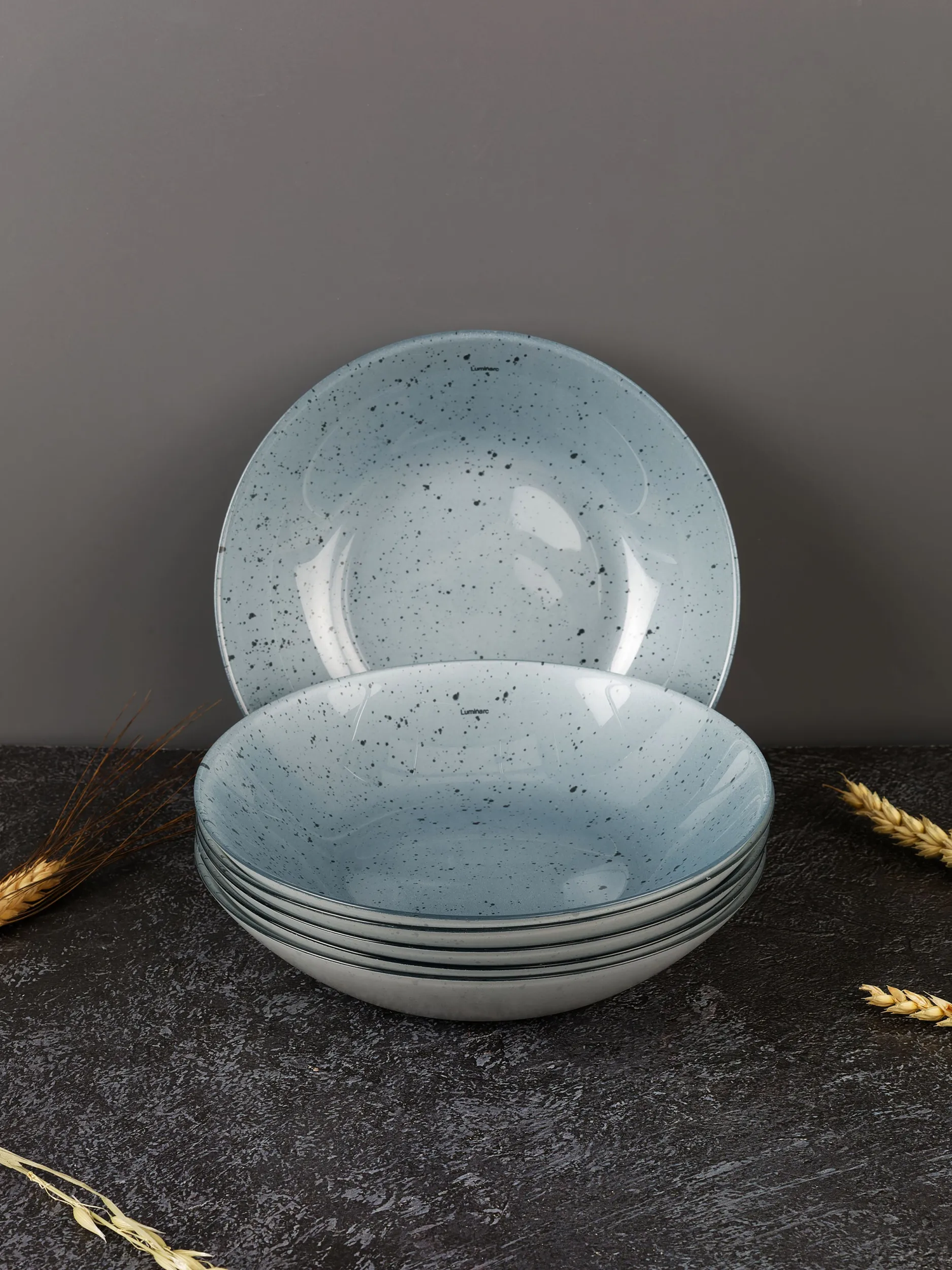 Тарелка суповая LUMINARC "INGMAR BLUE" 20 см, стекло, для ПММ и СВЧ