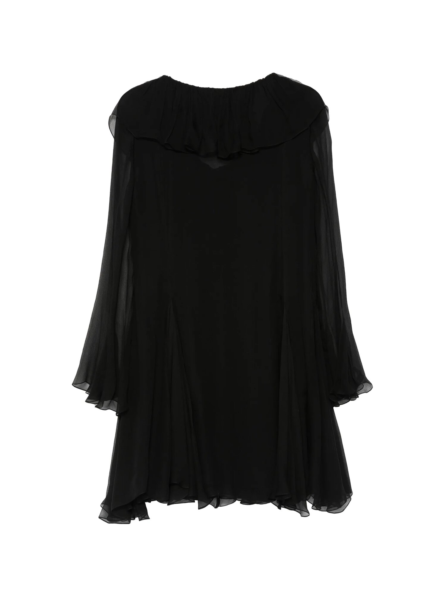 Платье Chloe Ruffled mini dress, размер 40, черный — фото 1