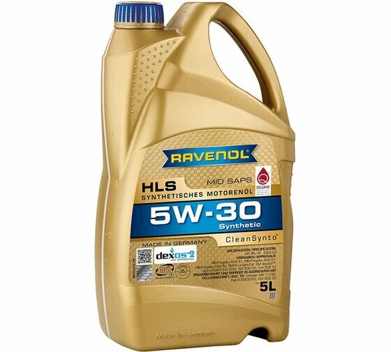 Моторное масло RAVENOL HLS SAE 5W-30, 5 л, new, артикул 1111119-005-01-999