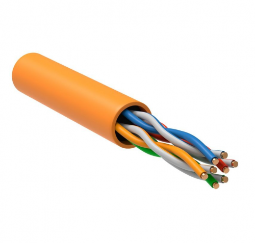 Витая пара Itk U/UTP кат.5E 4х2х24AWG solid LSZH нг(А)-HF оранжевый (305м) РФ/Т
