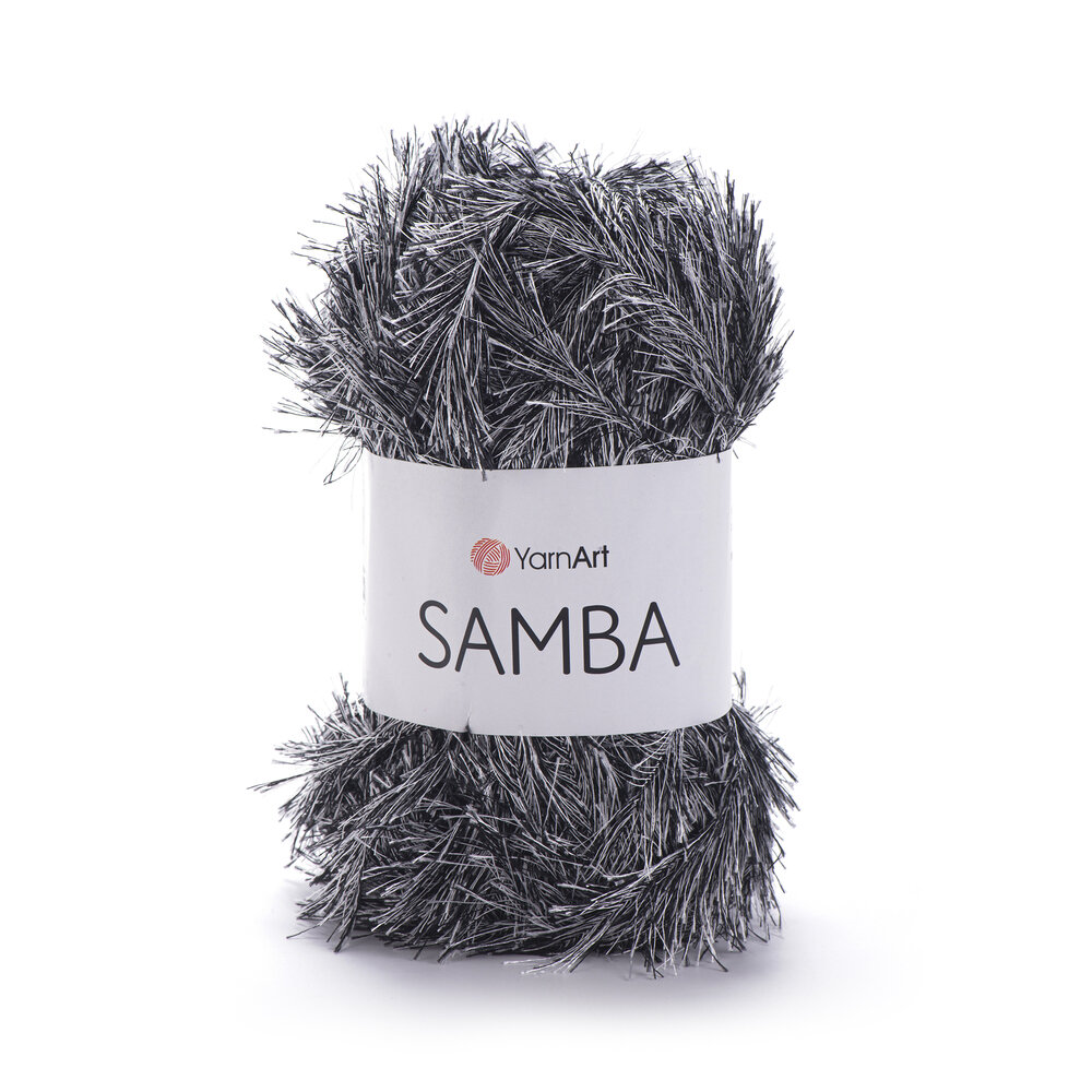 Пряжа для вязания YarnArt Samba K64 черно-белый 100 гр/150 м 100% полиэстер