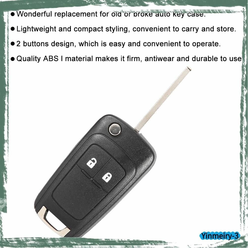 Корпус дистанционного ключа для Opel Vauxhall (Astra/Insignia/Vectra/Corsa/Zafira), 2 кнопки, ABS, пустой