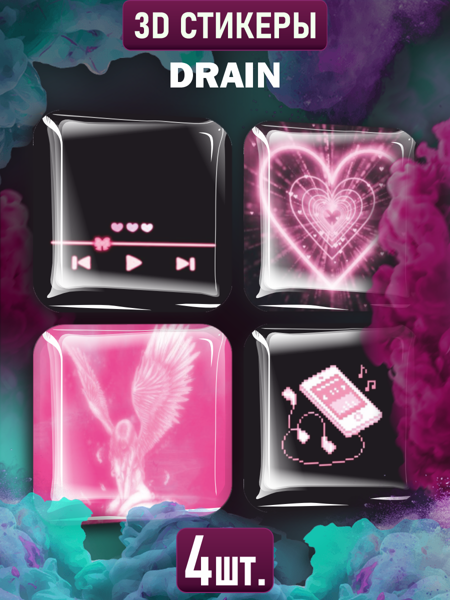 Наклейки на телефон 3D y2k drain