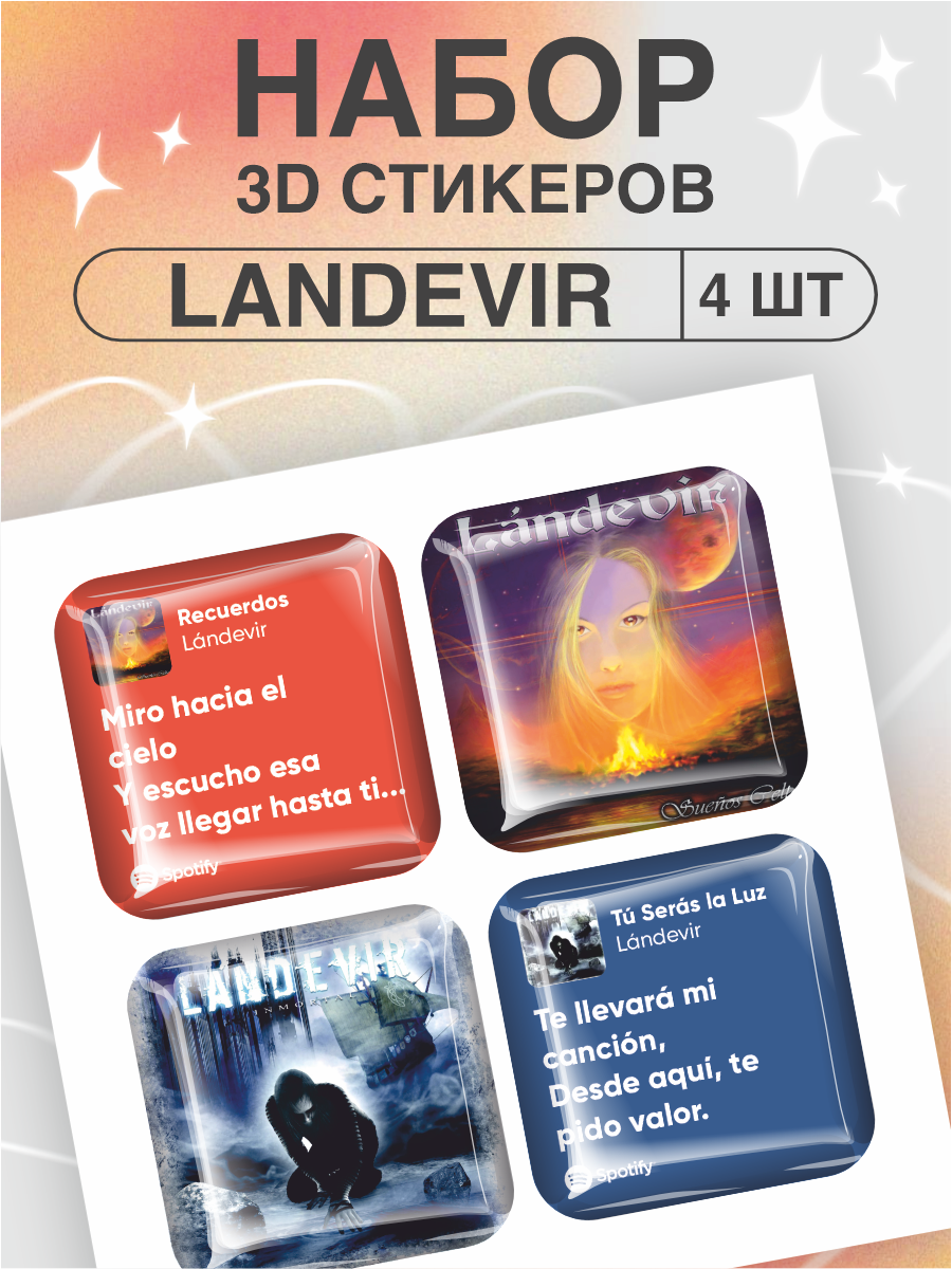 Наклейки на телефон 3D Landevir рок группа