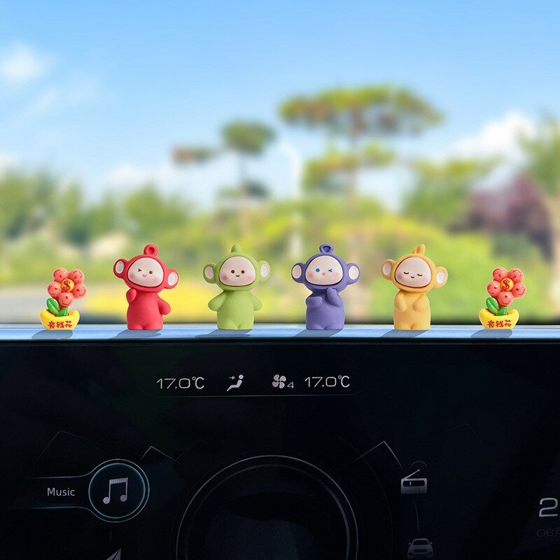 Набор Teletubbies 4 шт. с двумя горшками с денежным растением для панели