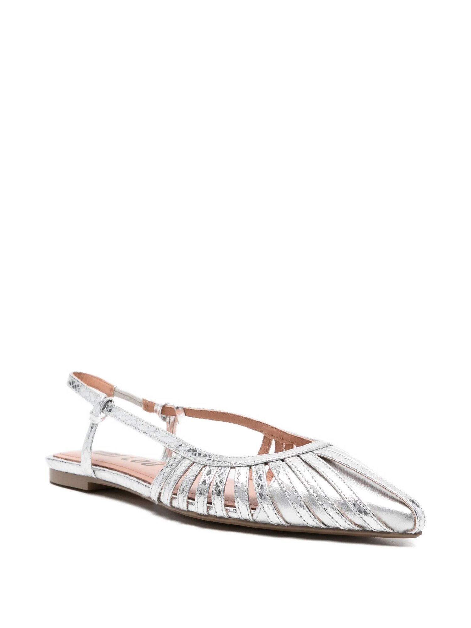 Балетки Bibi Lou Cut-out ballet flats, размер 37, Silver — фото 1