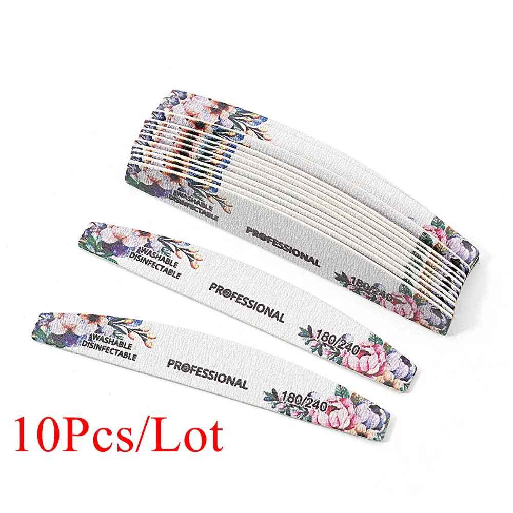 Пилочки для ногтей Butterfly, 10 шт, Peony