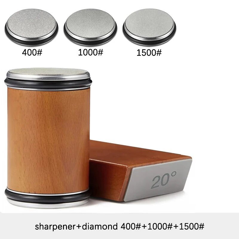 Точилка для ножей алмазная 400/1000/1500 #, 20°, Brown-SET-B