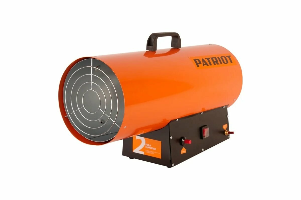 Газовый калорифер Patriot GS 50 633445024, 50кВт, с термостатом, ручка для перемещения, оранжевая