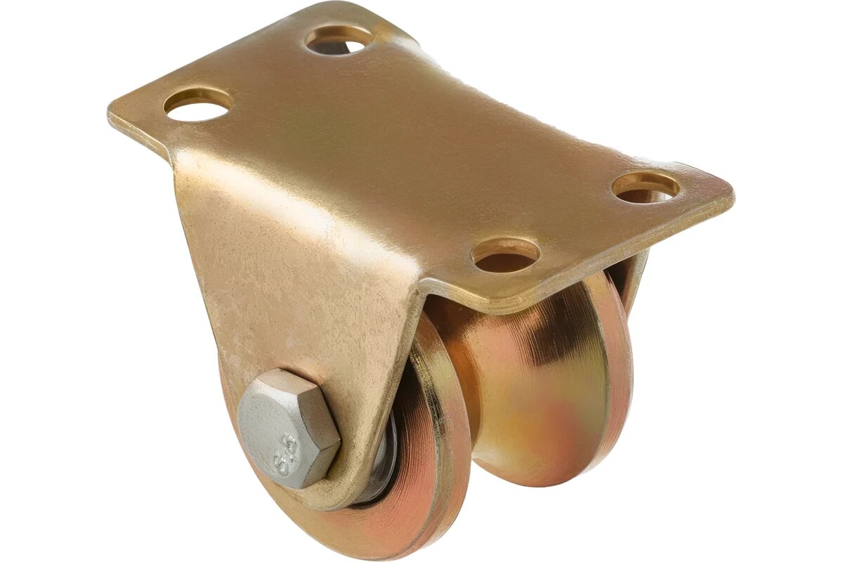 Ролик для откатных ворот А5 RAU 32x25 из анодированной стали, нагрузка 100 кг, нижнее крепление на трубу, плавное и бесшумное движение ворота.